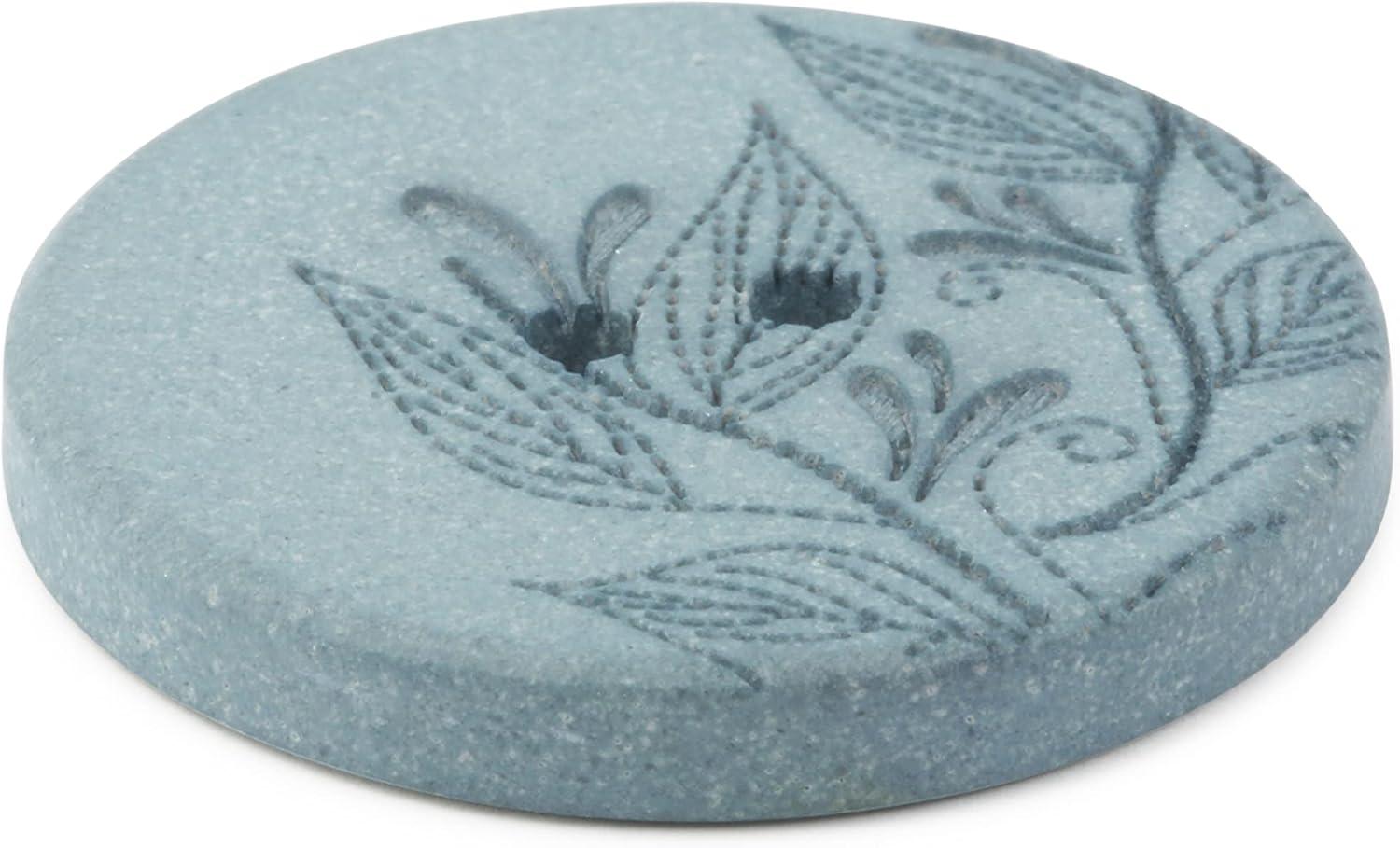 Dritz Round Floral, 23mm, Dark Green, 6 Recycled Hemp Buttons, 23 mm, 6 ...